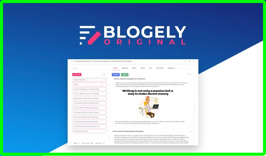 Blogely Review - Craft And Publish Original Content That Ranks ...